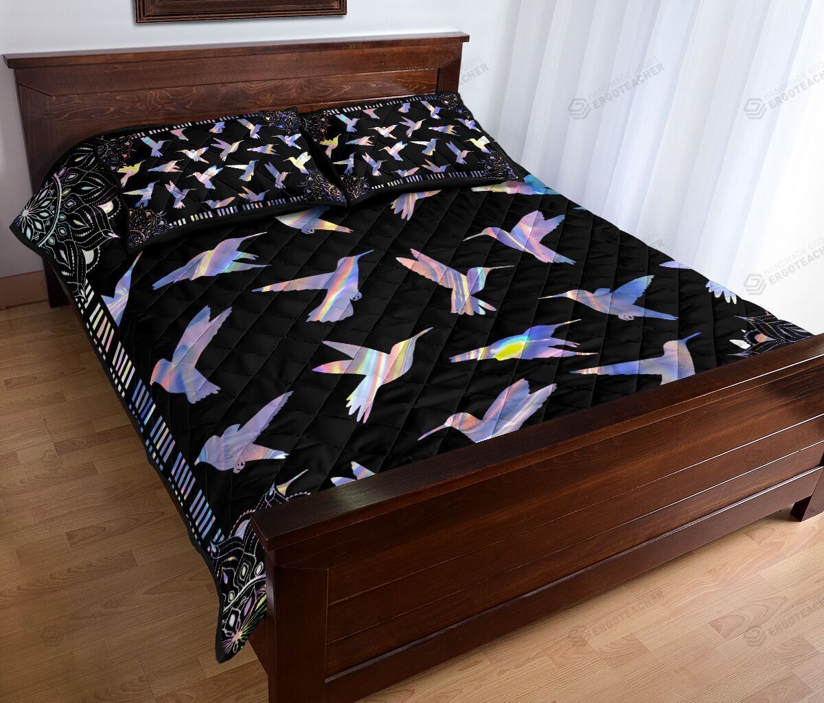 Hummingbird Quilt Bedding Sheets Hologram Style - Bluefink